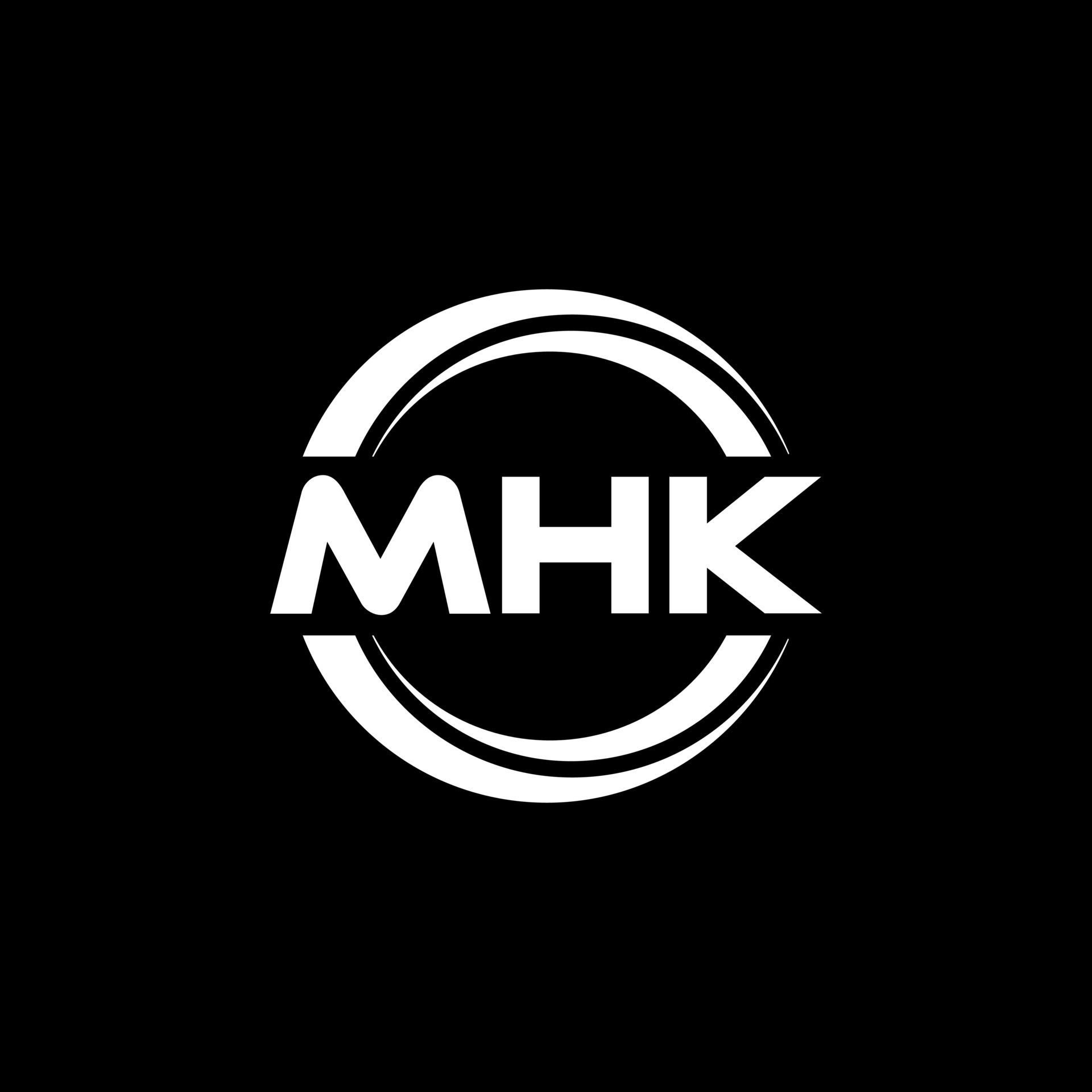 diseño del logotipo de la letra mhk en la ilustración. logotipo vectorial, diseños de caligrafía ...