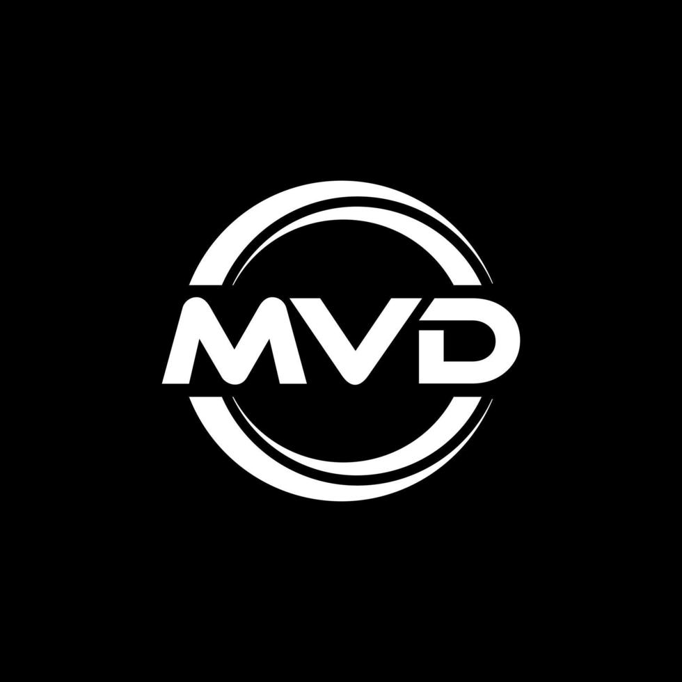 diseño del logotipo de la letra mvd en la ilustración. logotipo vectorial, diseños de caligrafía ...