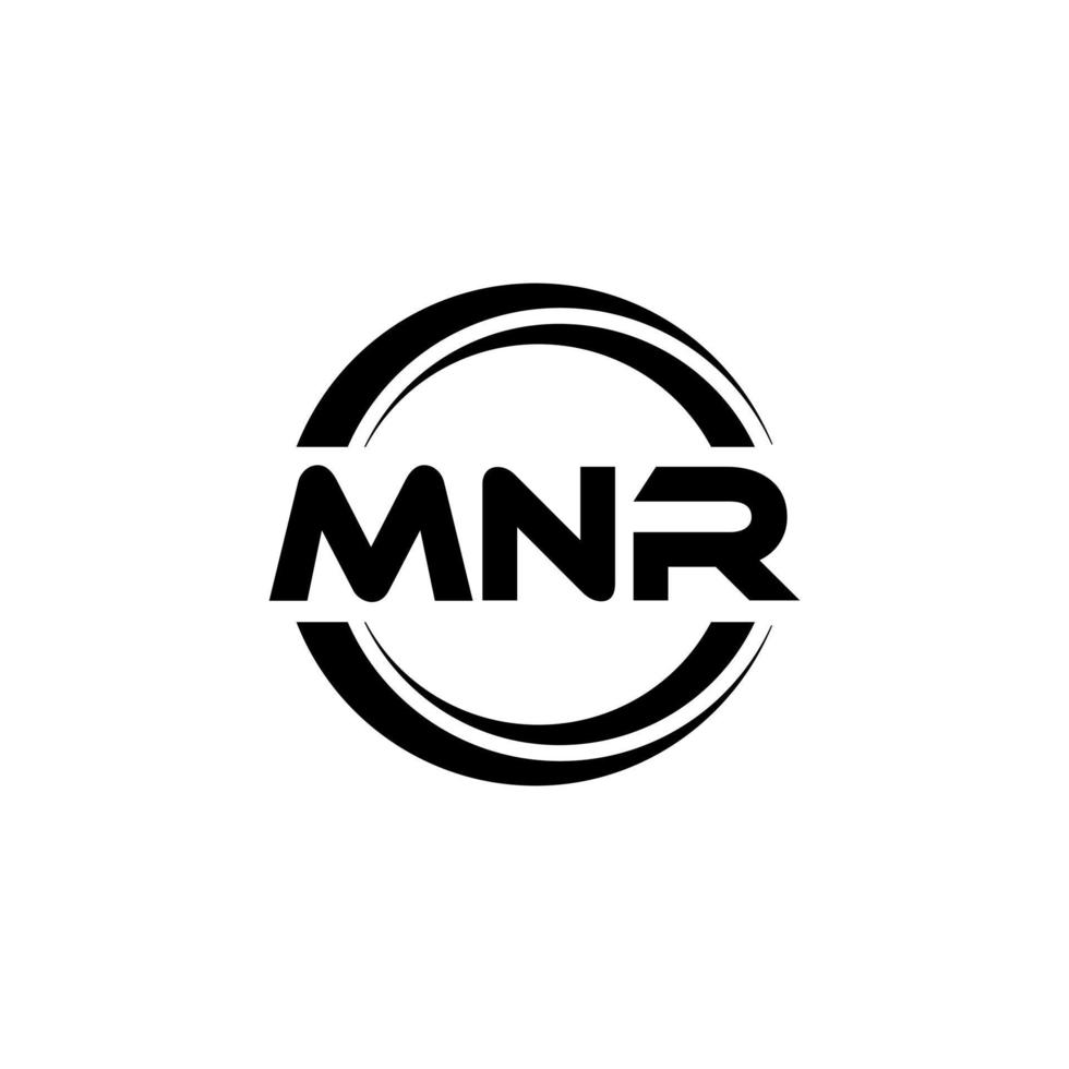 diseño del logotipo de la letra mnr en la ilustración. logotipo vectorial, diseños de caligrafía ...