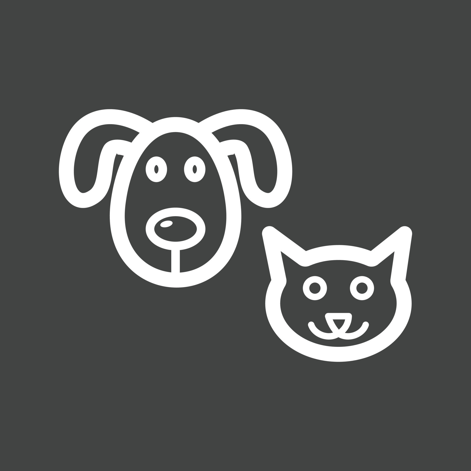 Pets Line Inverted Icon 15017594 Vector Art at Vecteezy