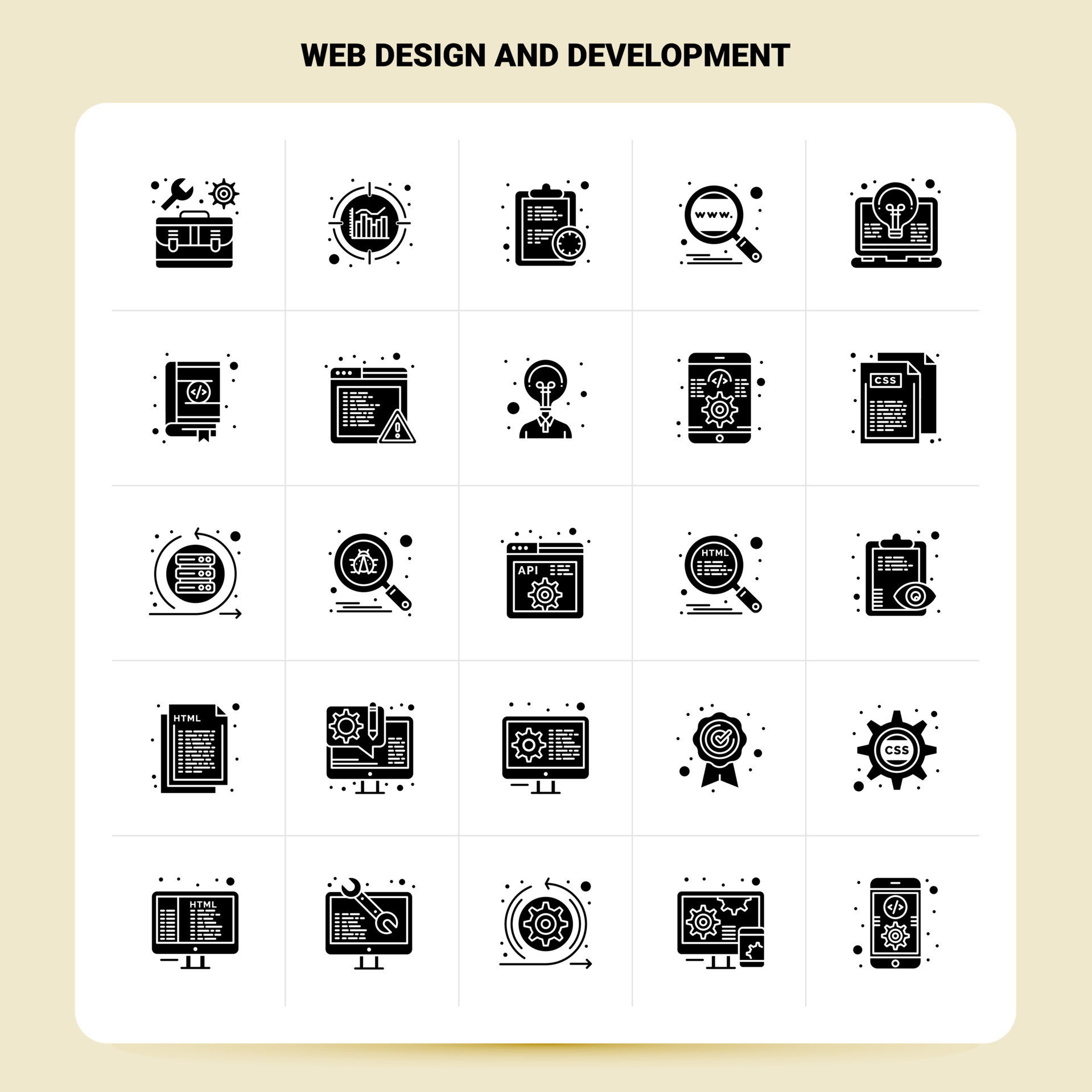 Web Development Black Icon