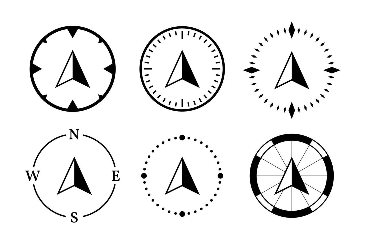 Compass Vector Set Isolated On White Background 15021414 Vector Art At