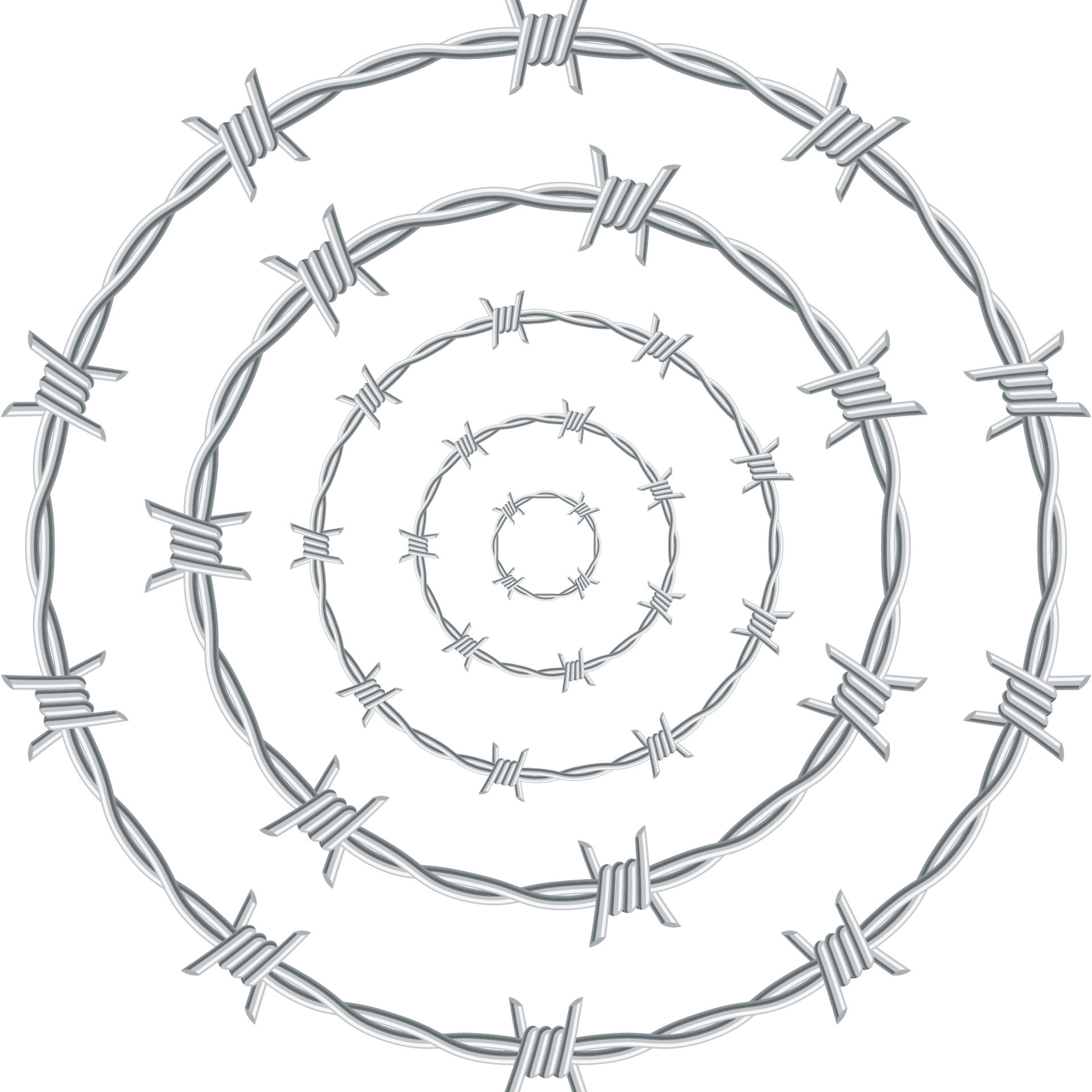 Barbed Wire Forms A Circle Vector Image 15021418 Vector Art At Vecteezy