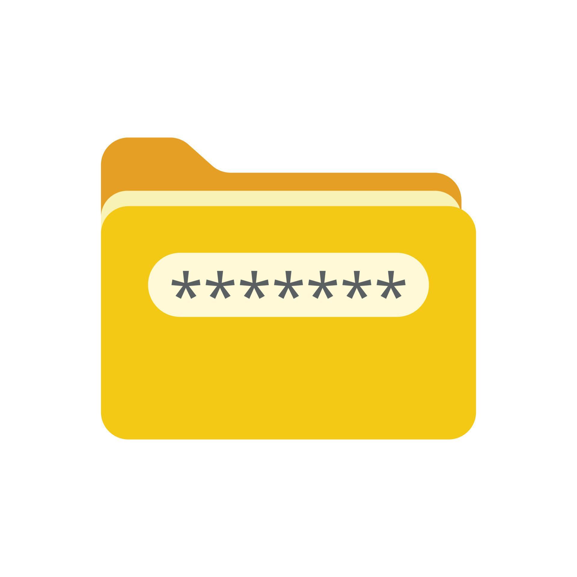 Folder access authentication Flat design art 15021450 Vector Art at Vecteezy