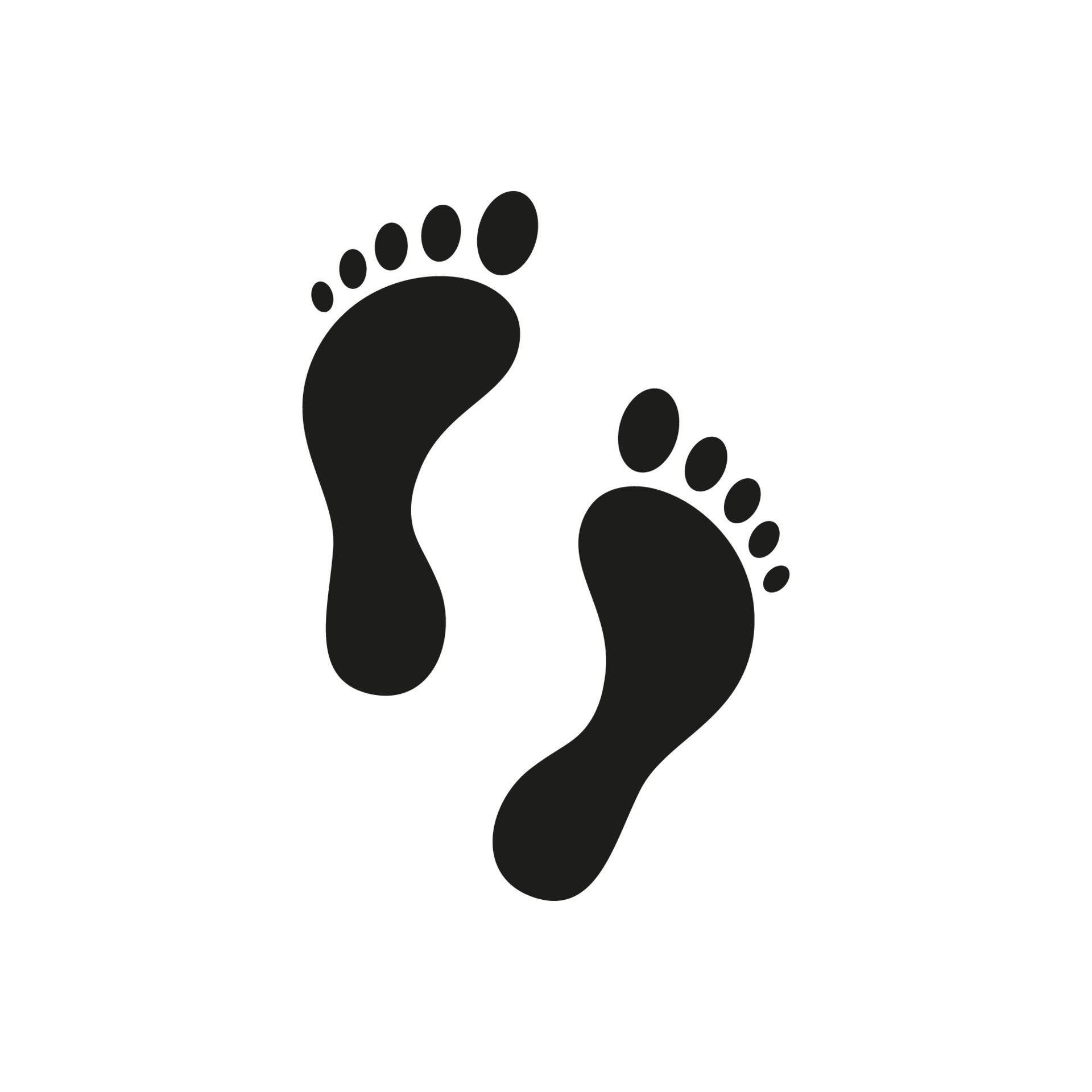Human foot print vector isolated on white background 15021458 Vector Art at Vecteezy