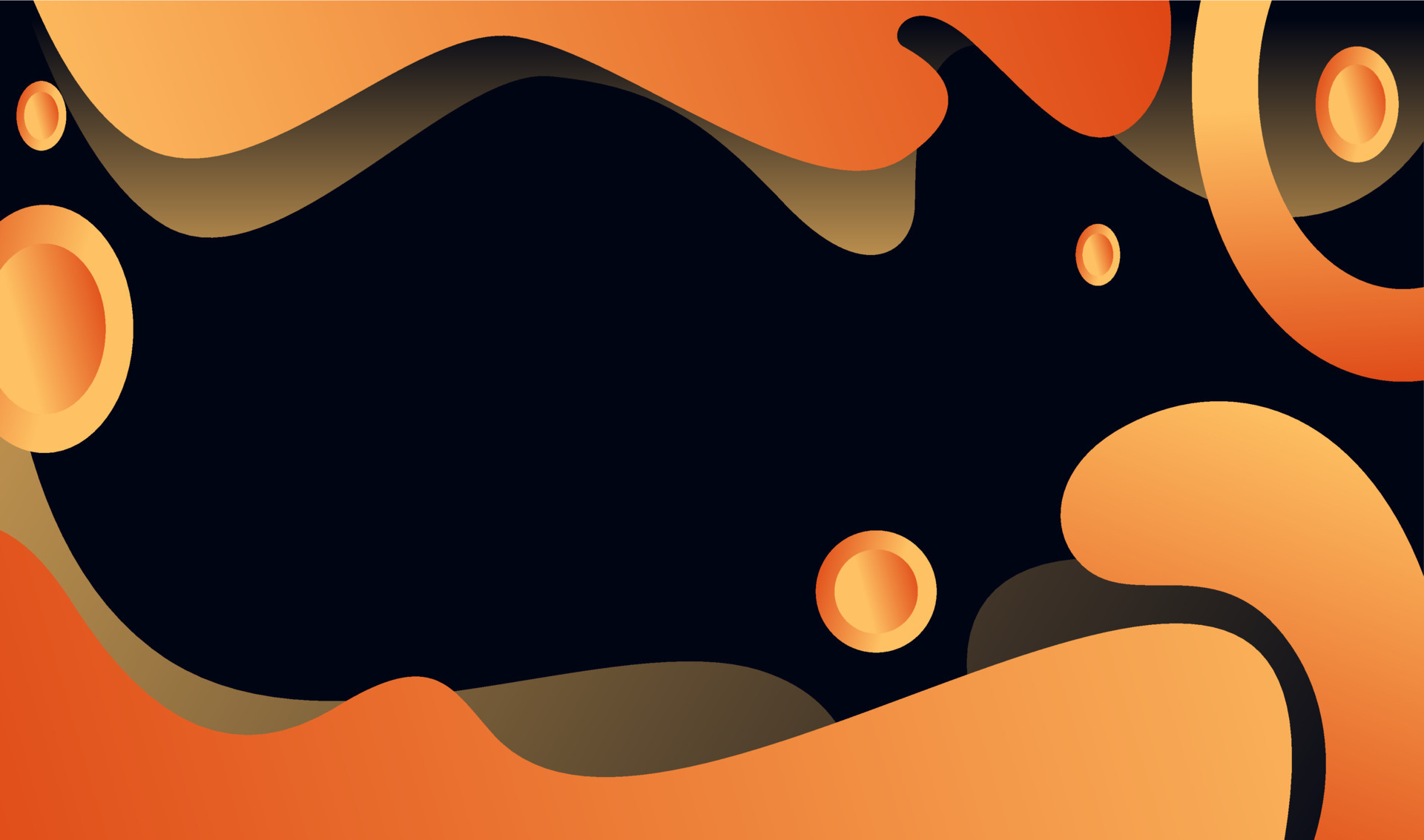 Abstract background of modern gradient fluid with orange background ...