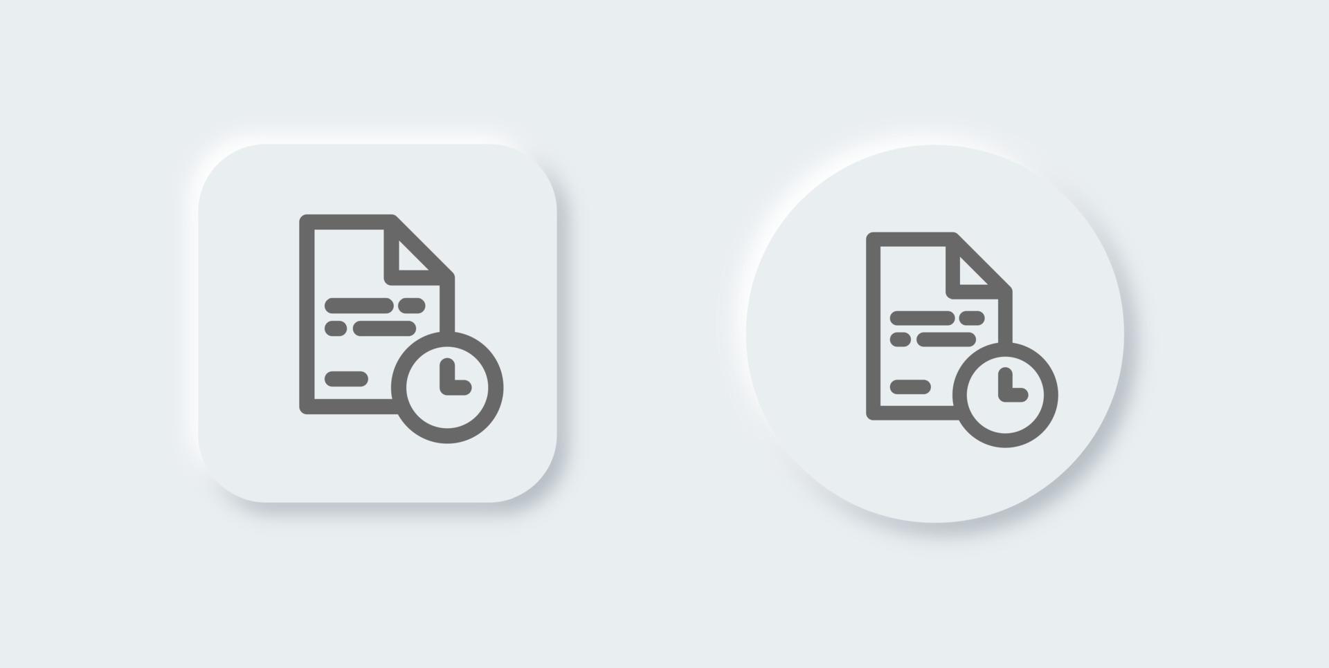 Temporary File Line Icon In Neomorphic Design Style Archive Signs Vector Illustration 15024927