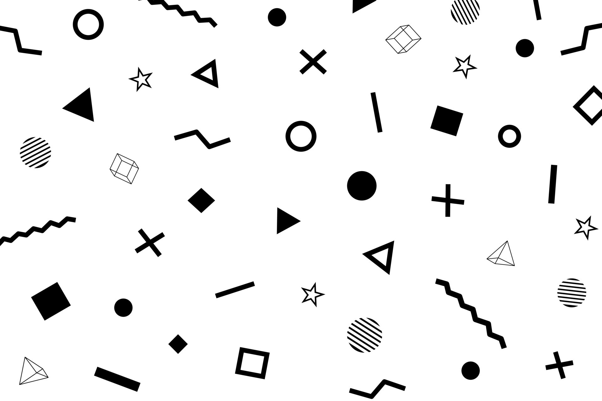 Geometric black seamless pattern. Modern simple abstract background ...