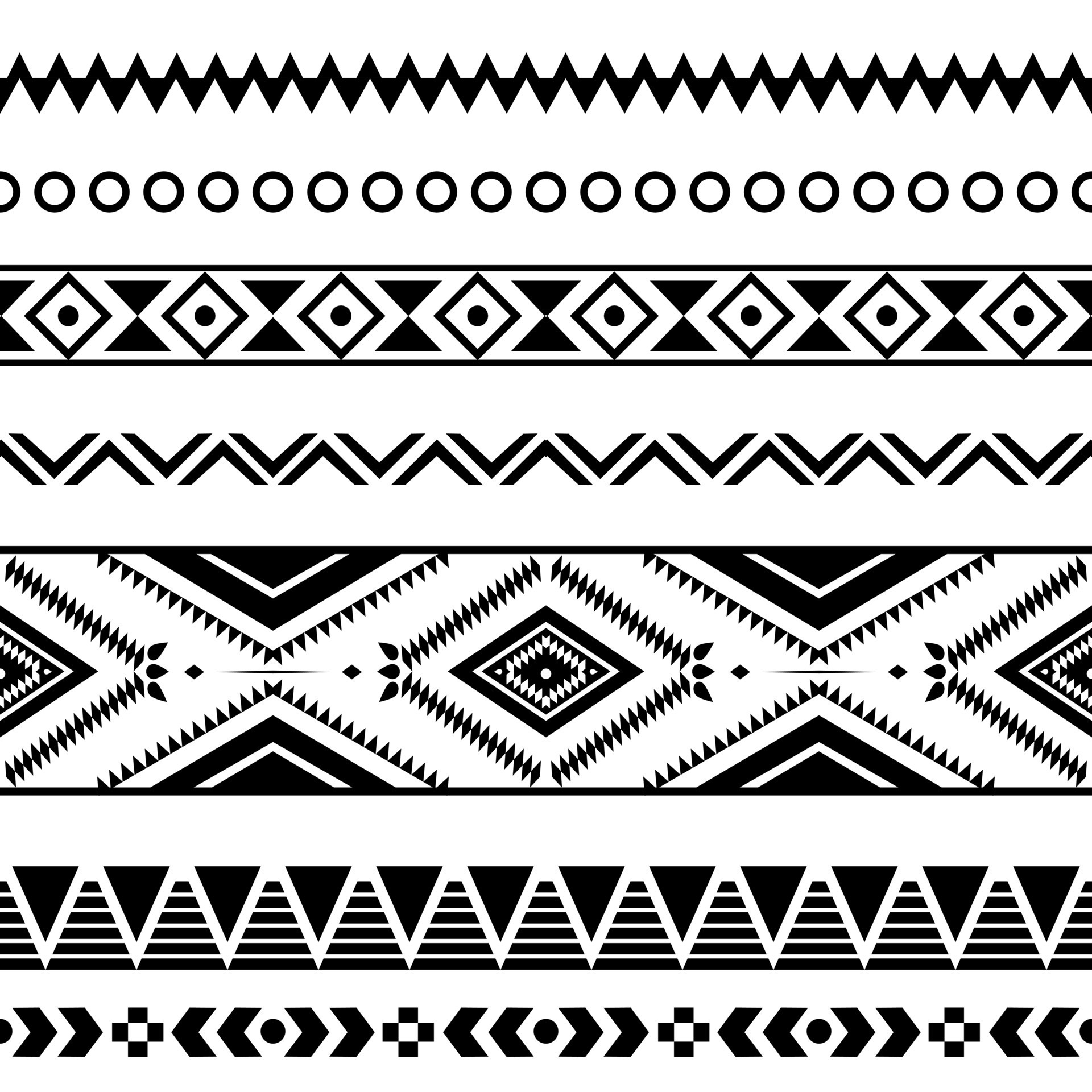 Vector Abstract Ethnic Geometric Pattern Design For Background Or