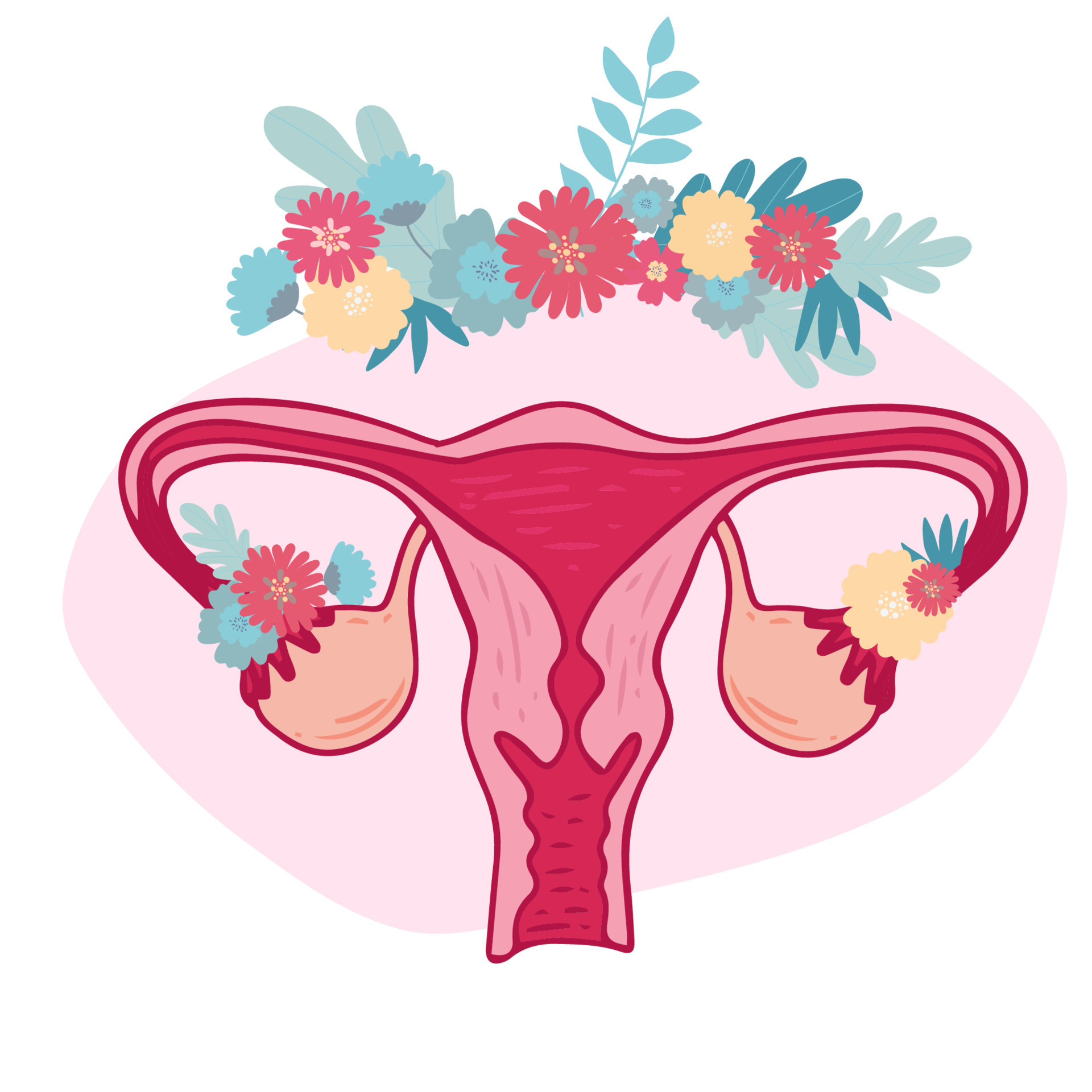Women Health Floral Infographic Of Polycystic Ovary Syndrome Patient
