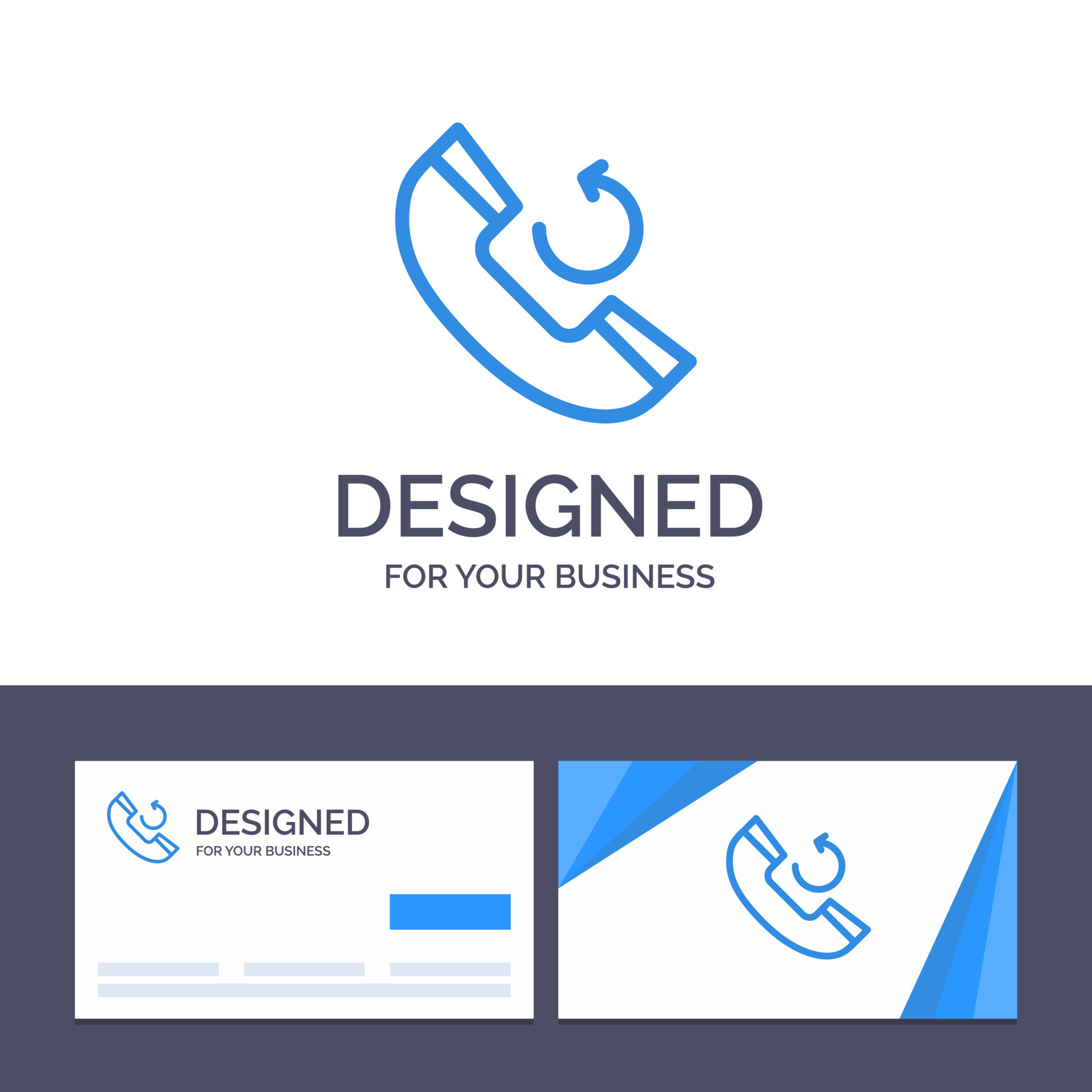 Creative Business Card And Logo Template Call Phone Callback Vector 