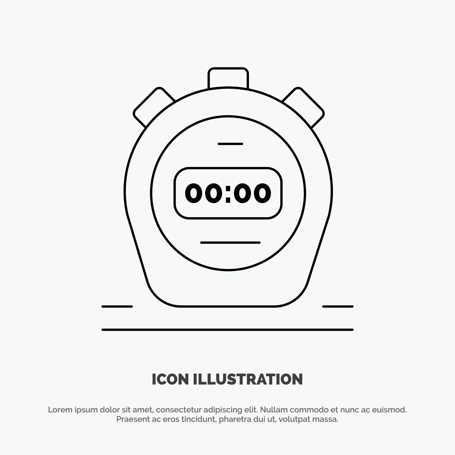 Timer Stopwatch Watch Line Icon Vector 15028382 Vector Art At Vecteezy