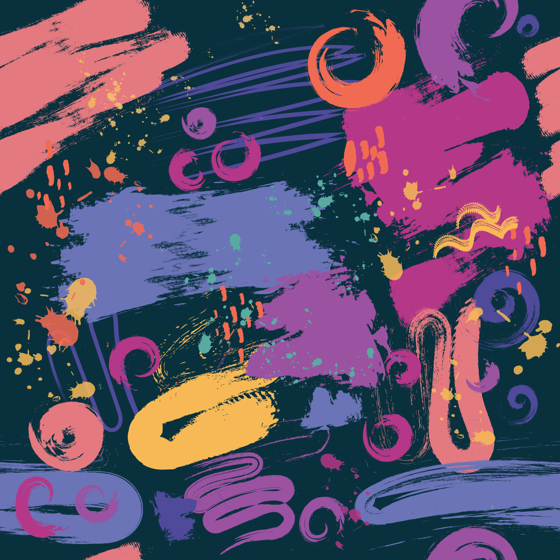 Colorful Brush Hand Drawn Strokes 15029237 Vector Art at Vecteezy