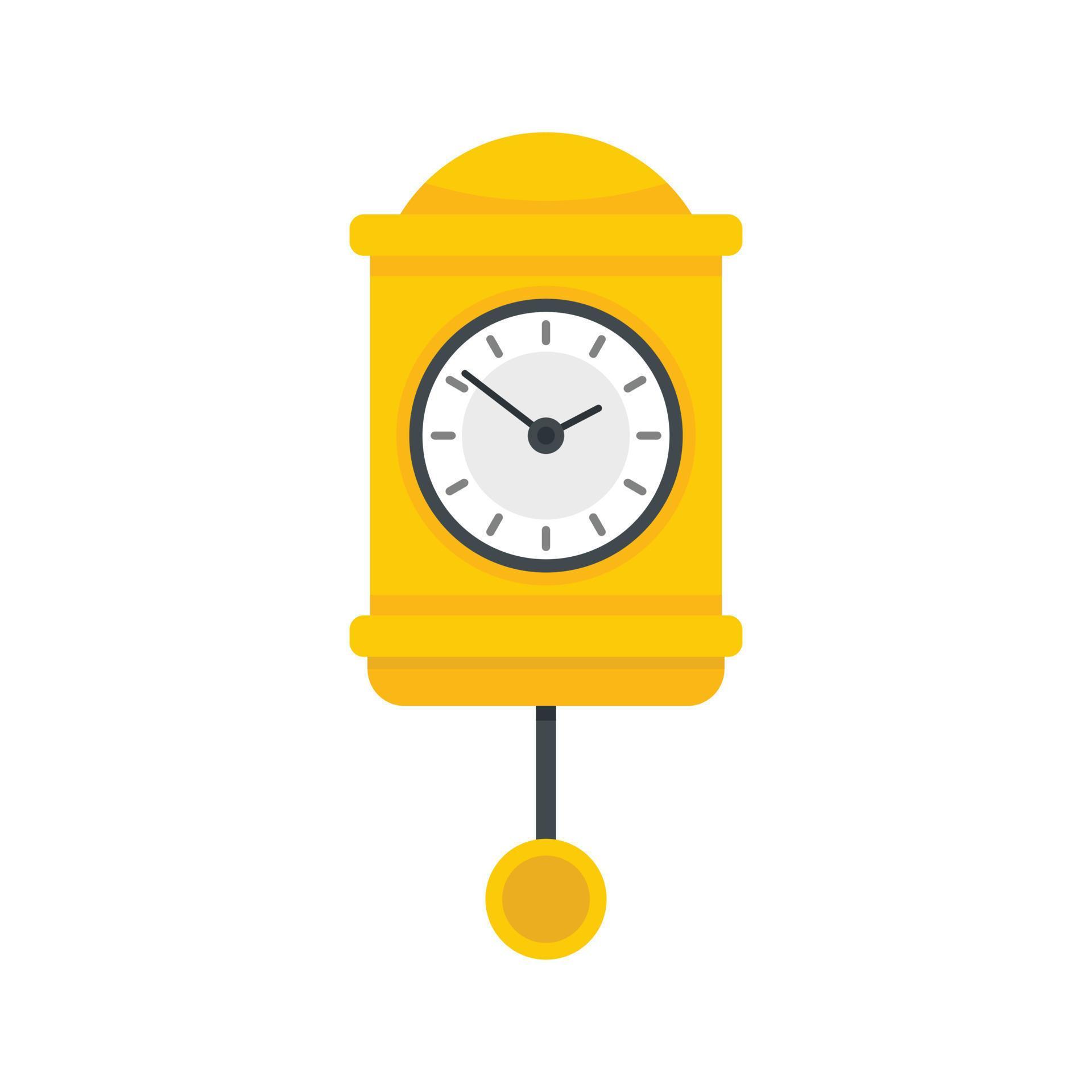 Time pendulum clock icon flat isolated vector 15030721 Vector Art at Vecteezy