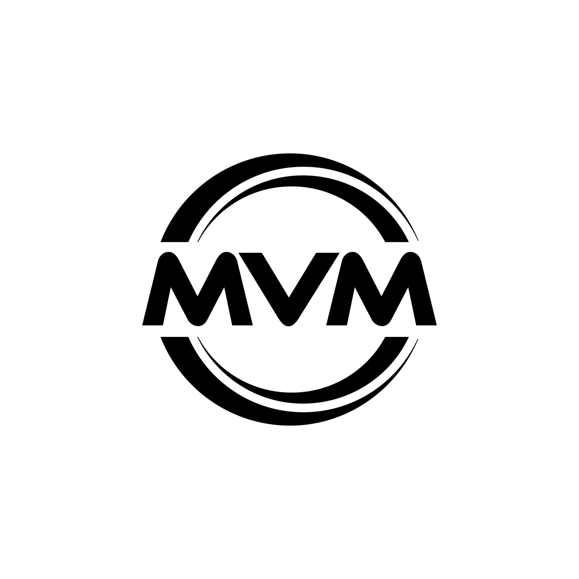 diseño de logotipo de letra mvm en ilustración. logotipo vectorial, diseños de caligrafía para ...