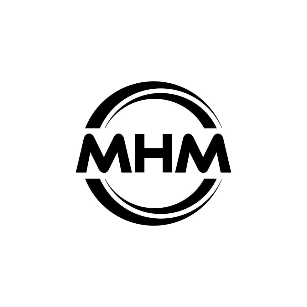 diseño del logotipo de la letra mhm en la ilustración. logotipo vectorial, diseños de caligrafía ...