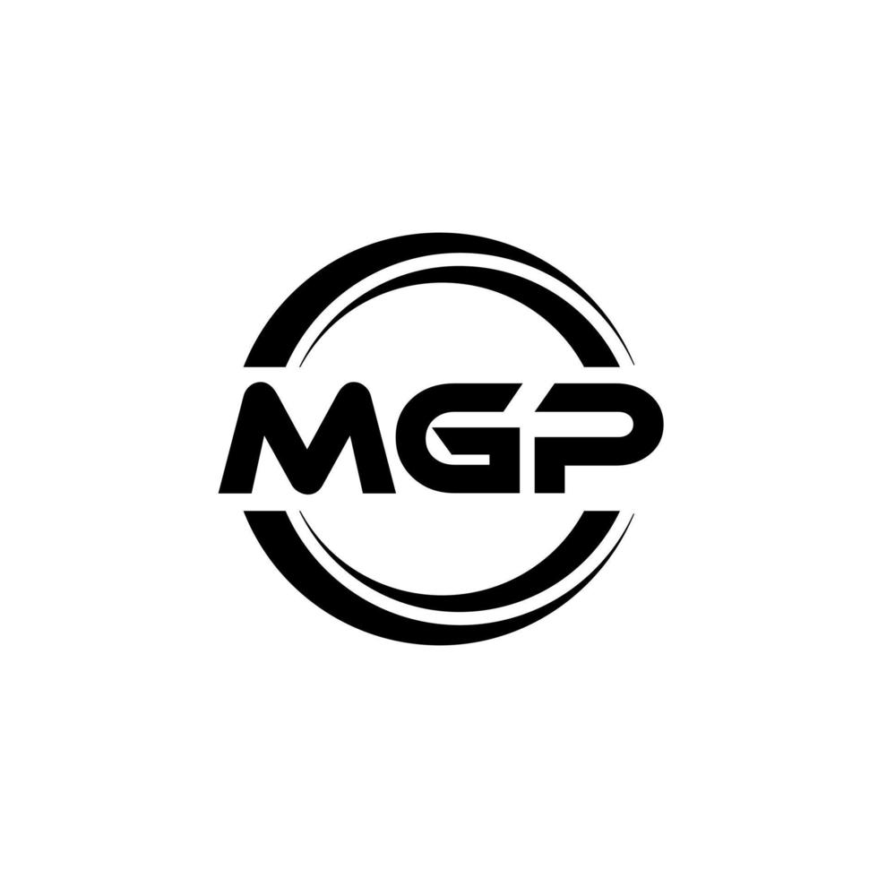 MGP letter logo design in illustration. Vector logo, calligraphy designs for logo, Poster ...