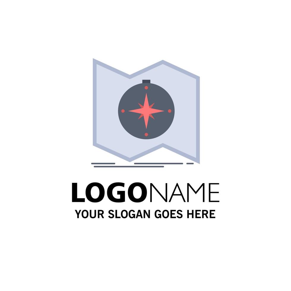 Direction Explore Map Navigate Navigation Flat Color Icon Vector