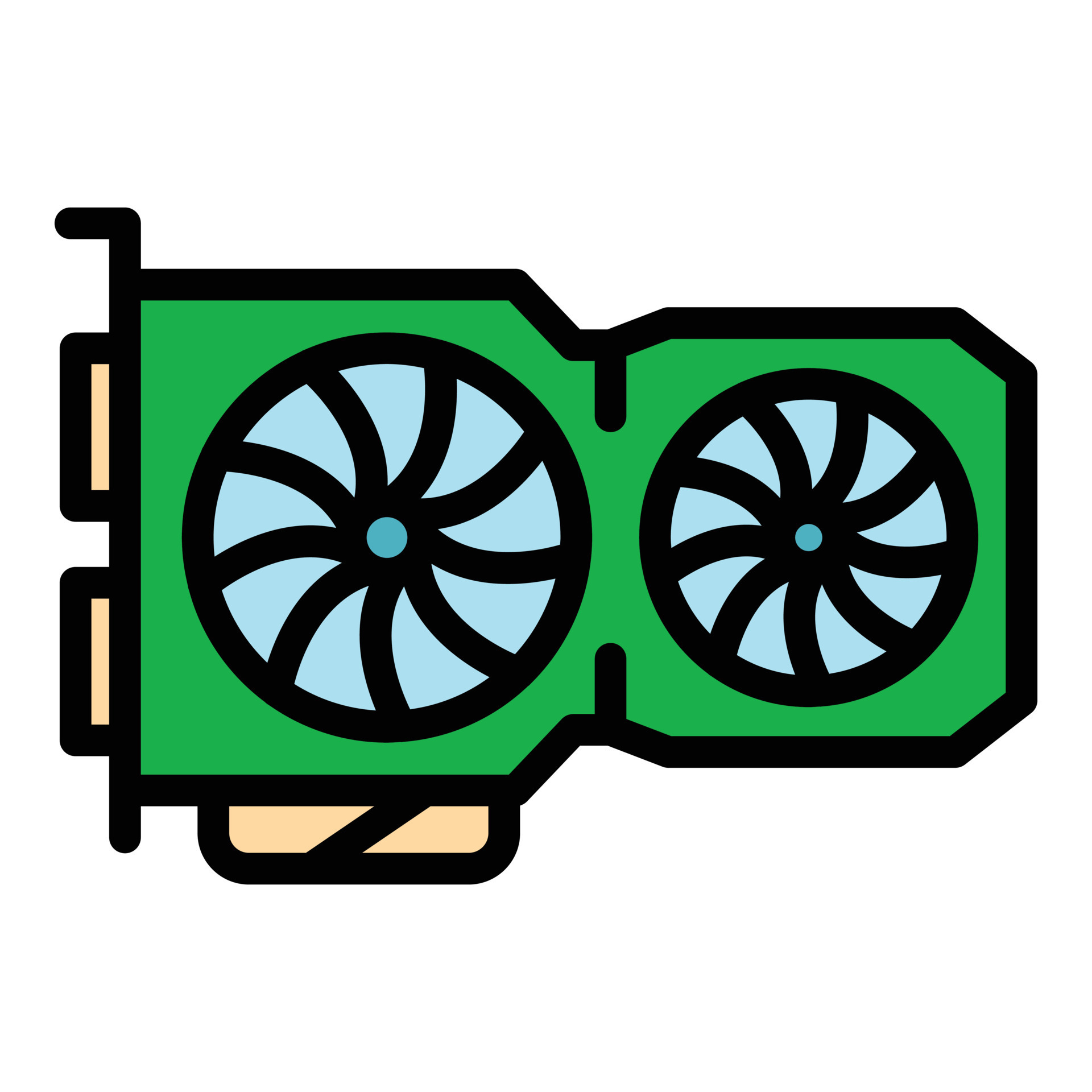 Computer video card icon color outline vector 15032223 Vector Art at ... Computer video card icon color outline vector 15032223 Vector Art at ...