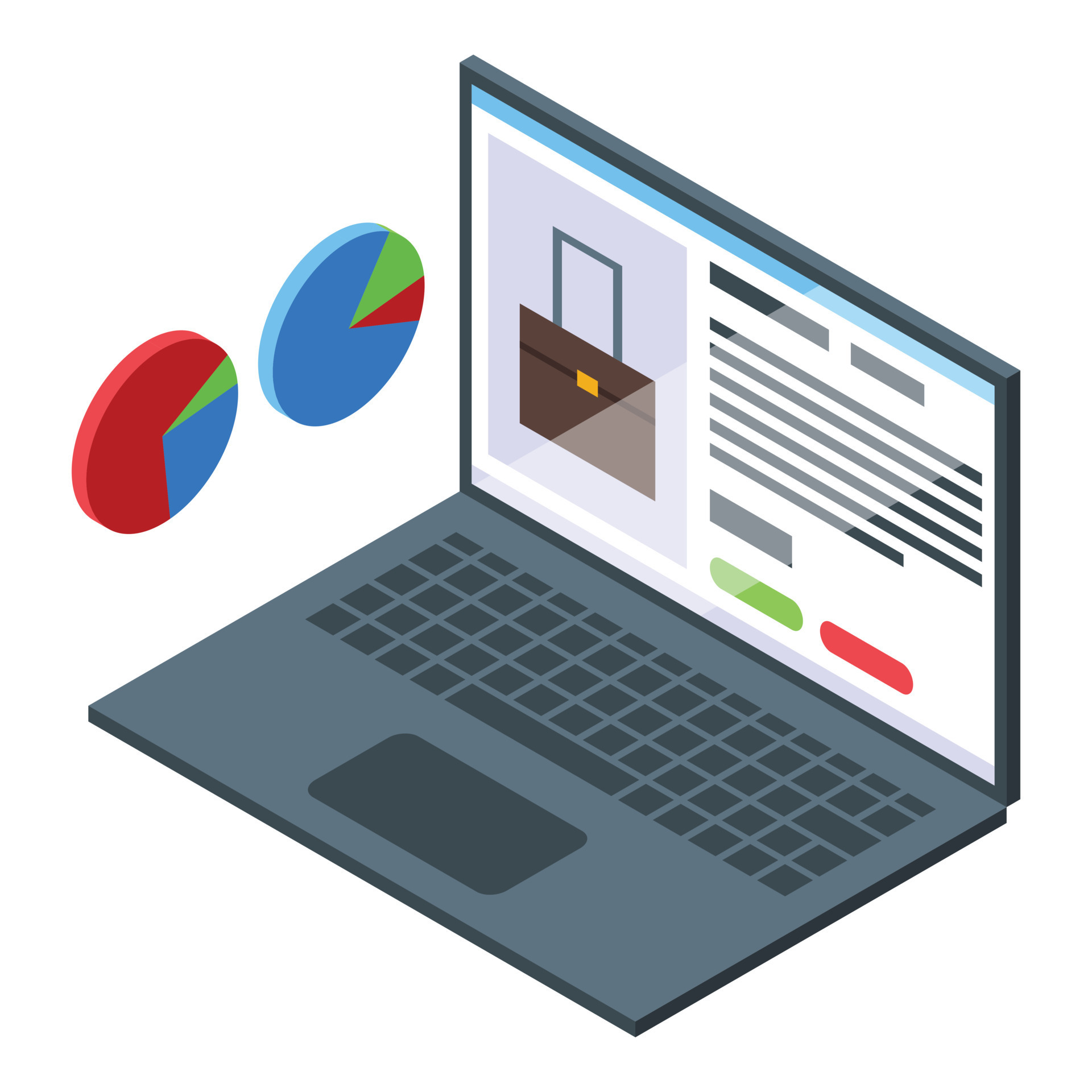 Laptop data icon isometric vector. Software code 15032766 Vector Art at ...