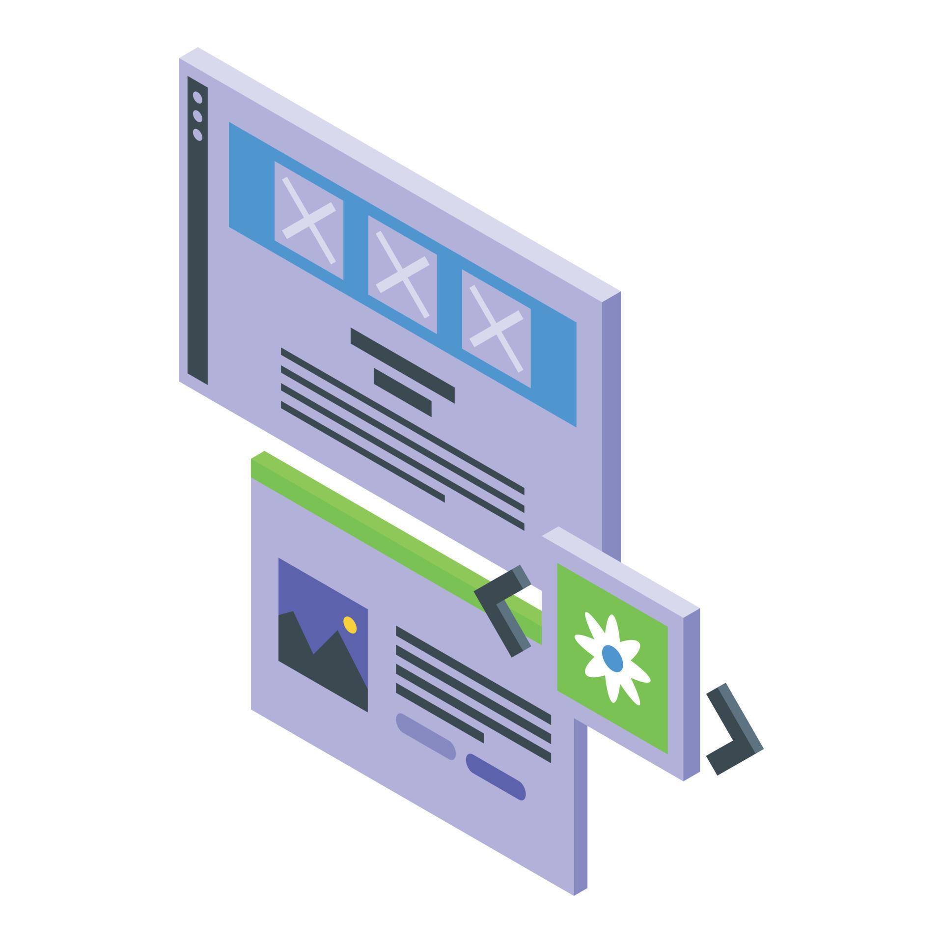 Website data icon isometric vector. Cms development 15032960 Vector Art ...