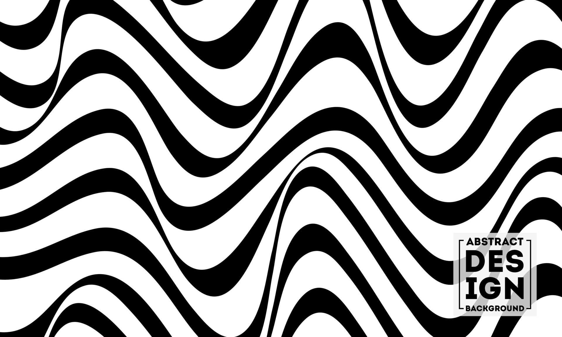 abstract background wave design black and white Vector illustration ...