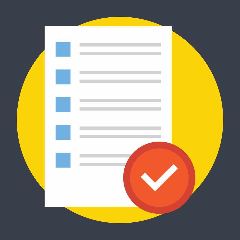 Trendy Approved List 15035156 Vector Art at Vecteezy