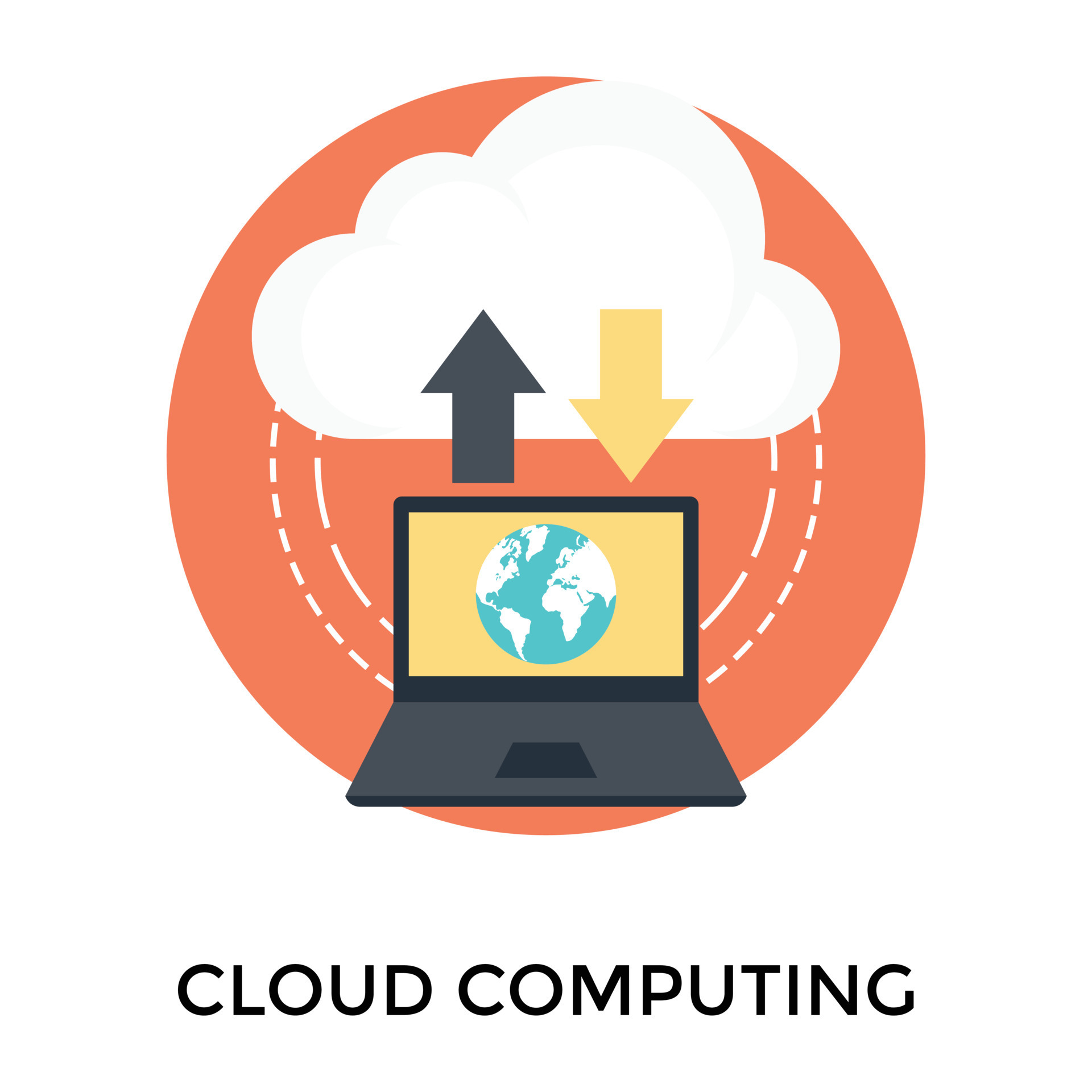 Trendy Cloud Computing 15035346 Vector Art at Vecteezy