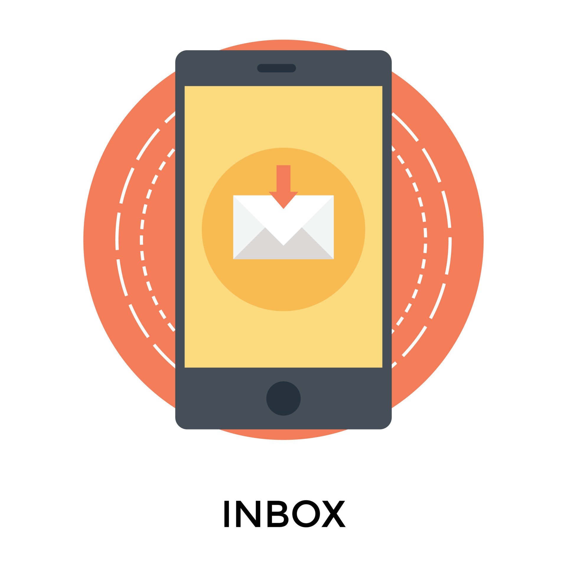Trendy Mobile Inbox 15035445 Vector Art At Vecteezy