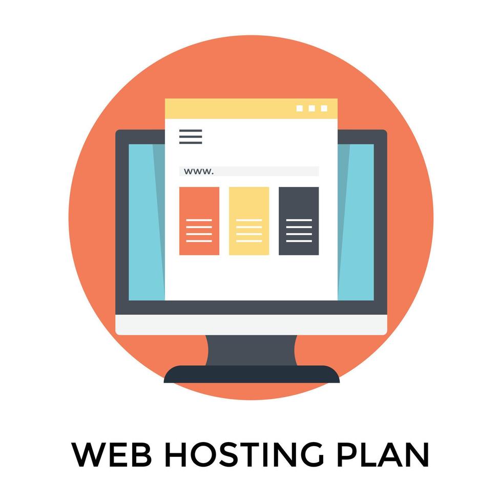 Web Hosting Plan 15035519 Vector Art at Vecteezy