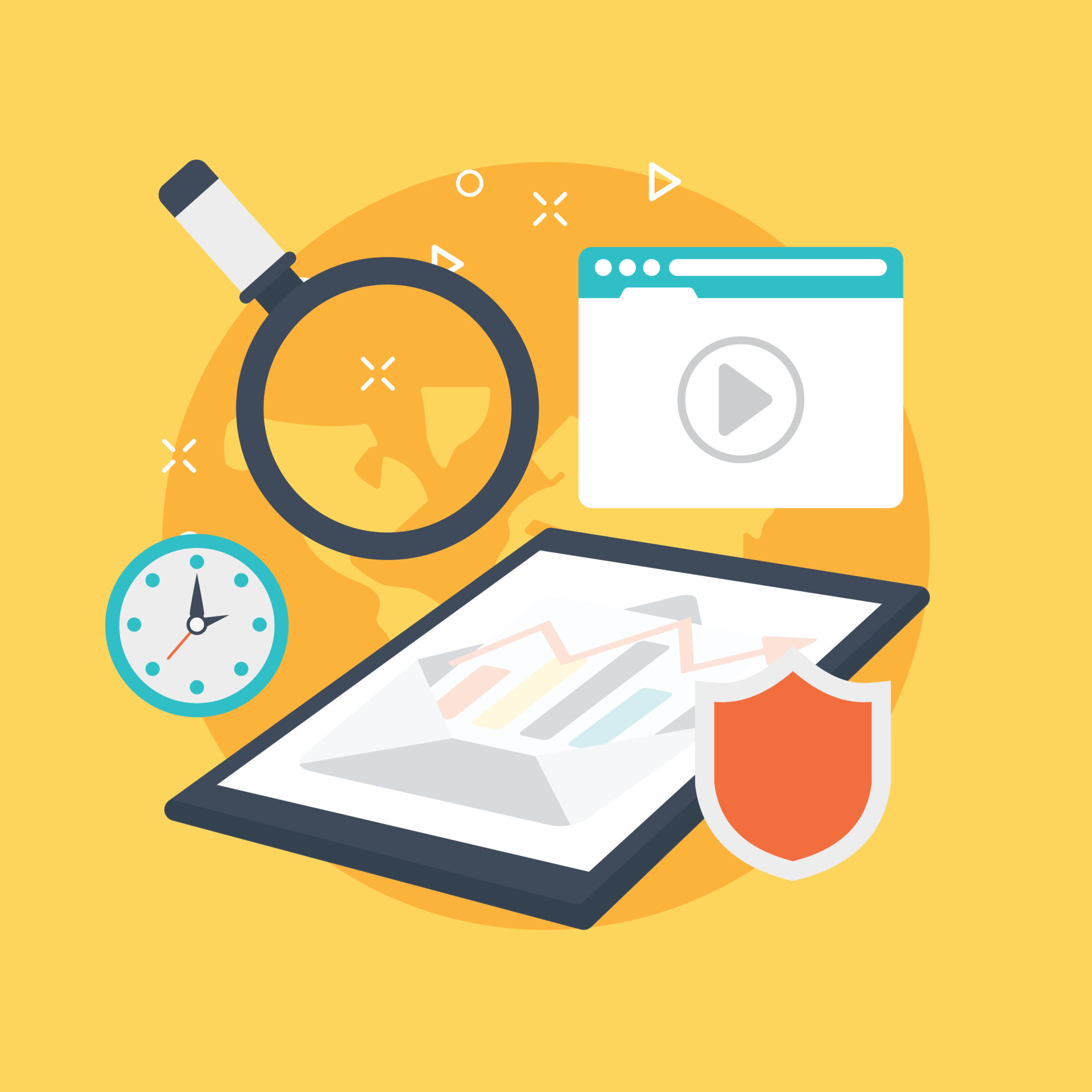 Secure Internet Data 15035603 Vector Art At Vecteezy