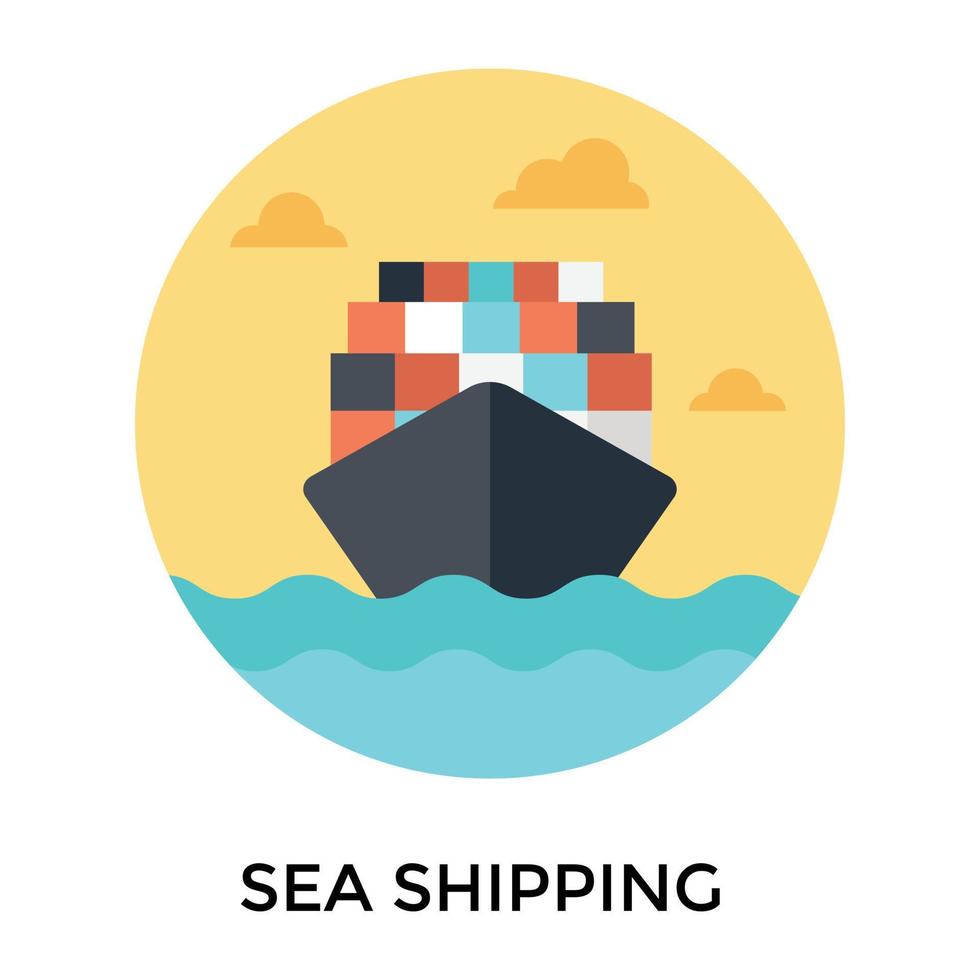 Trendy Sea Shipping 15035703 Vector Art At Vecteezy