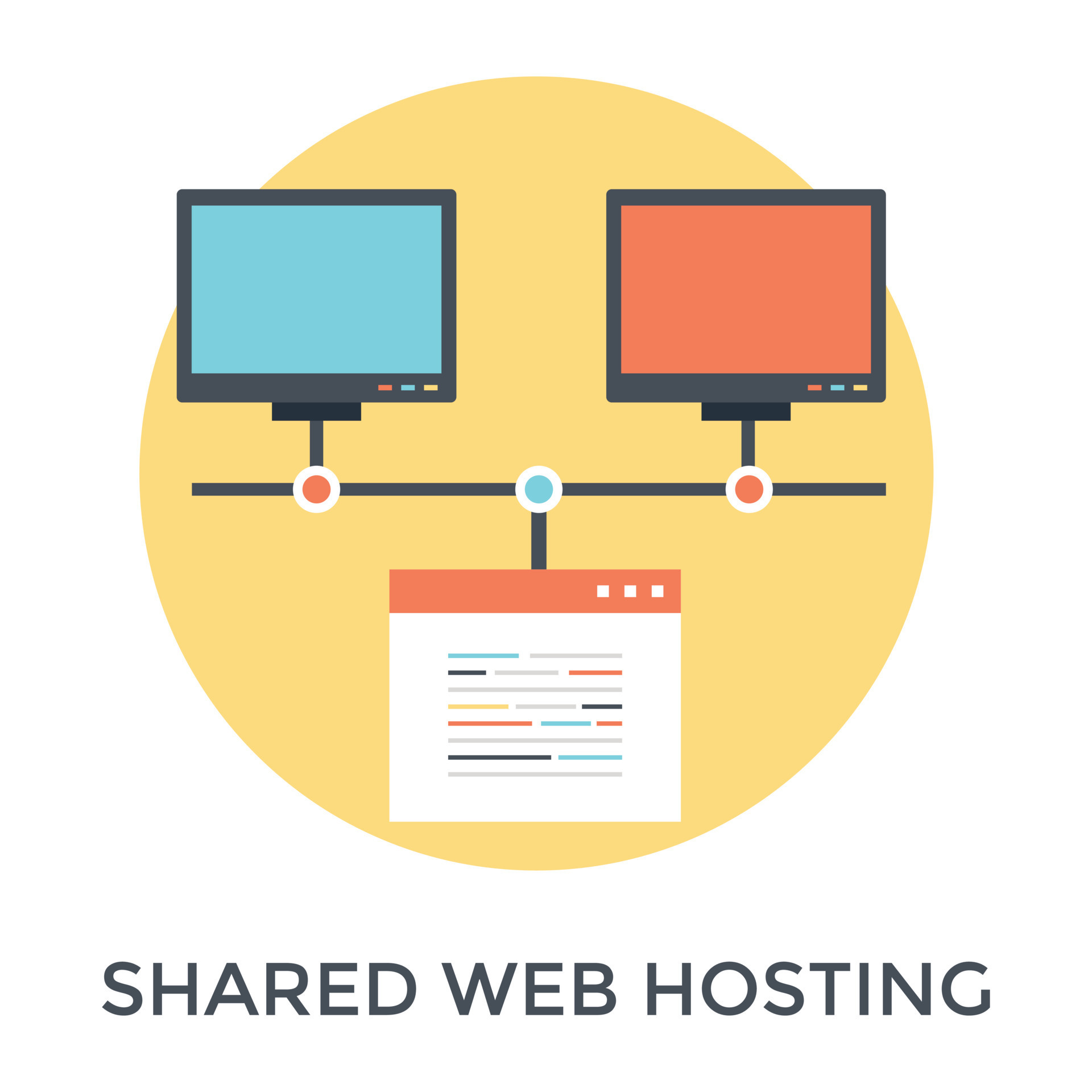 Shared Web Hosting 15035766 Vector Art at Vecteezy