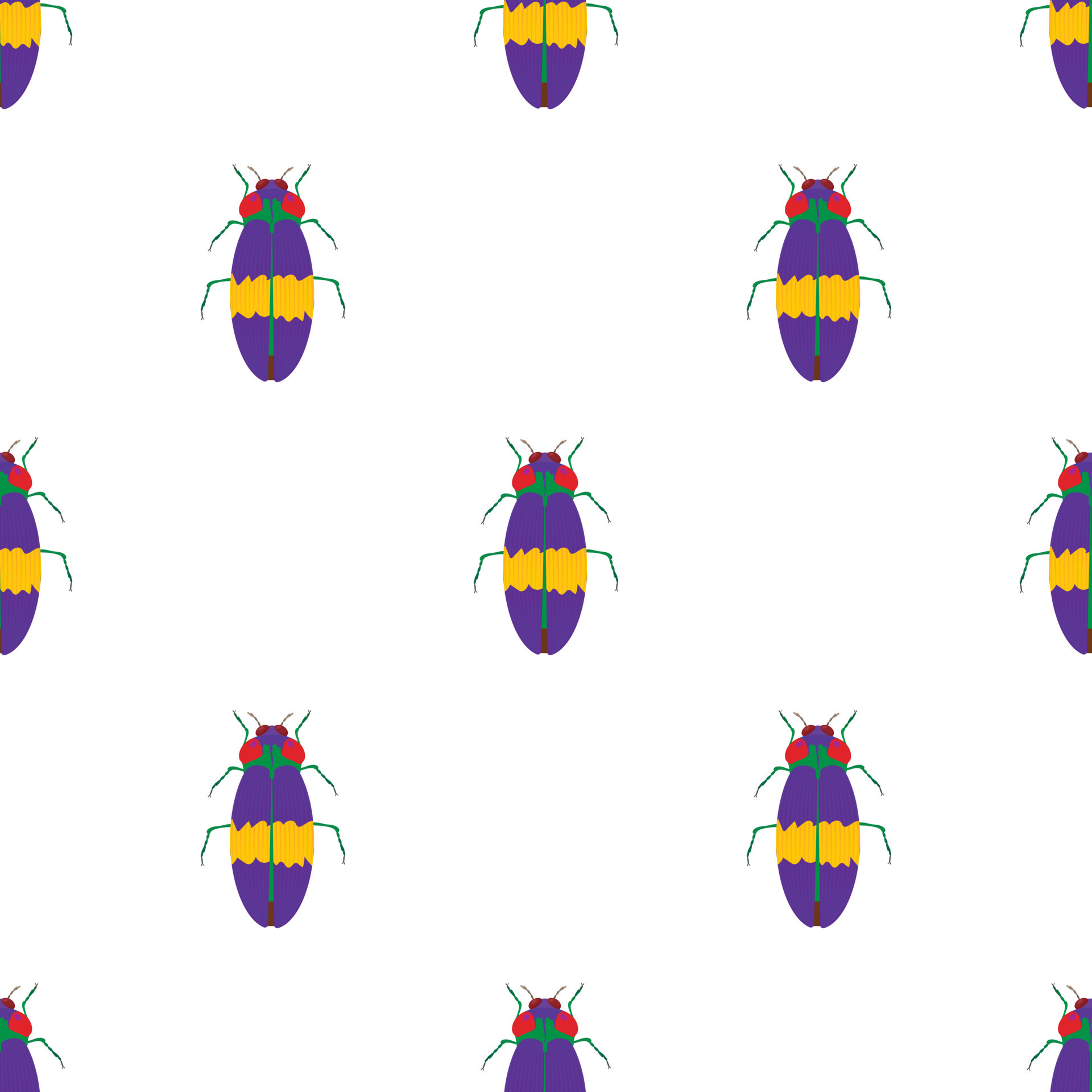 Bug pattern seamless vector 15040140 Vector Art at Vecteezy