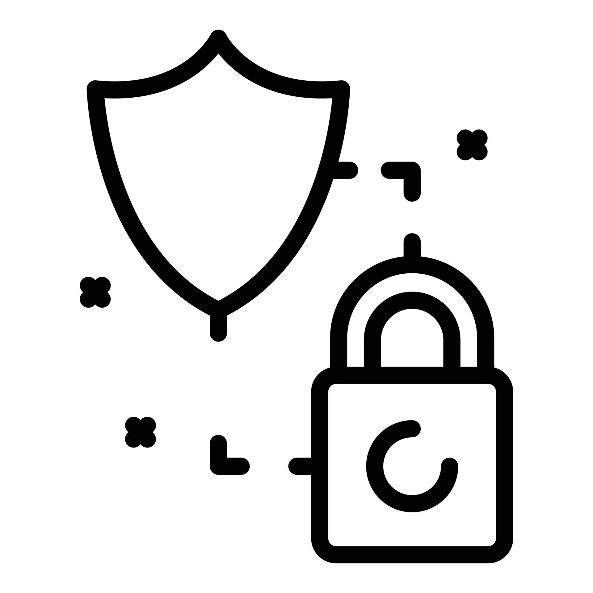 Verification secured icon outline vector. Login code 15040827 Vector ...
