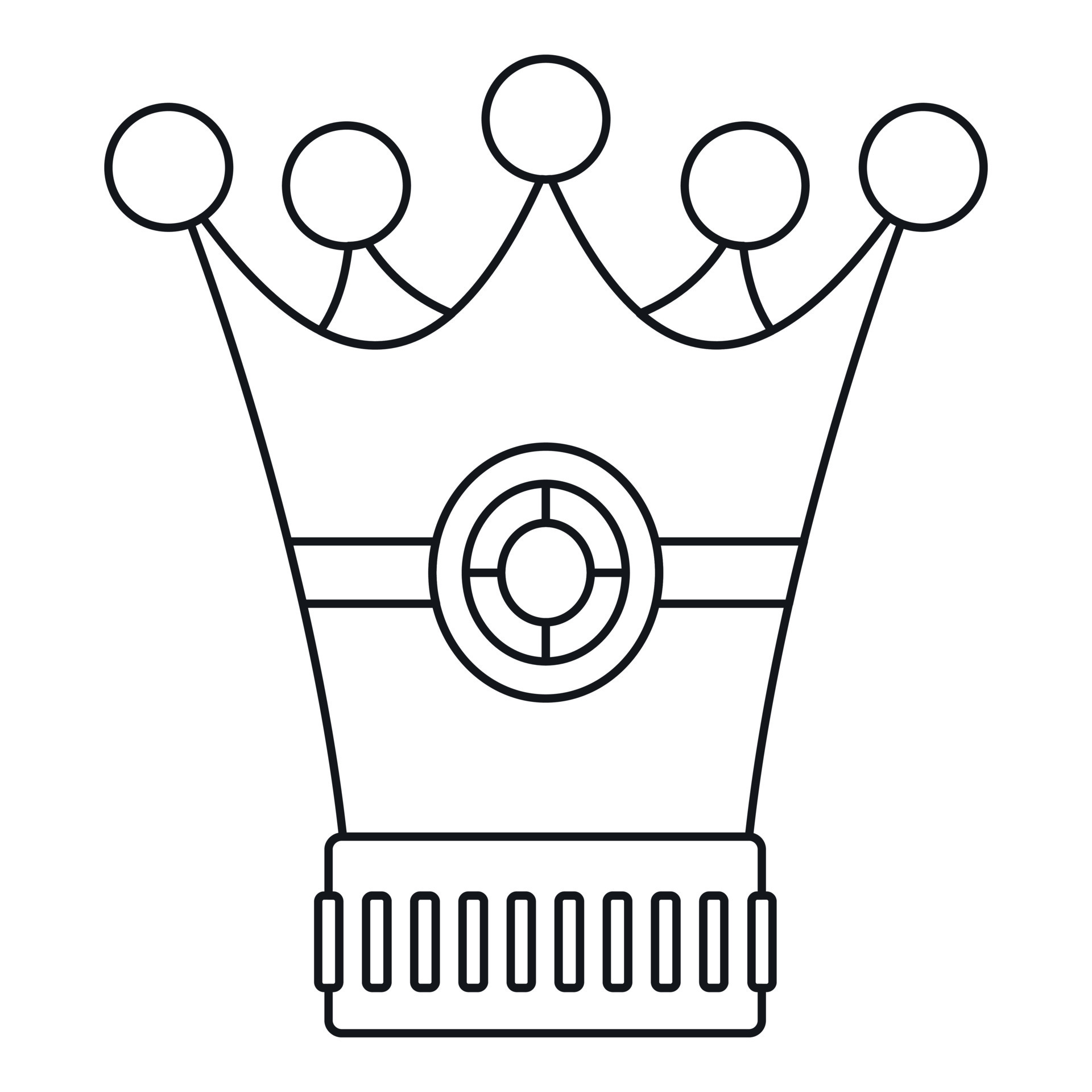 Medieval Crown Icon Outline Style 15041770 Vector Art At Vecteezy