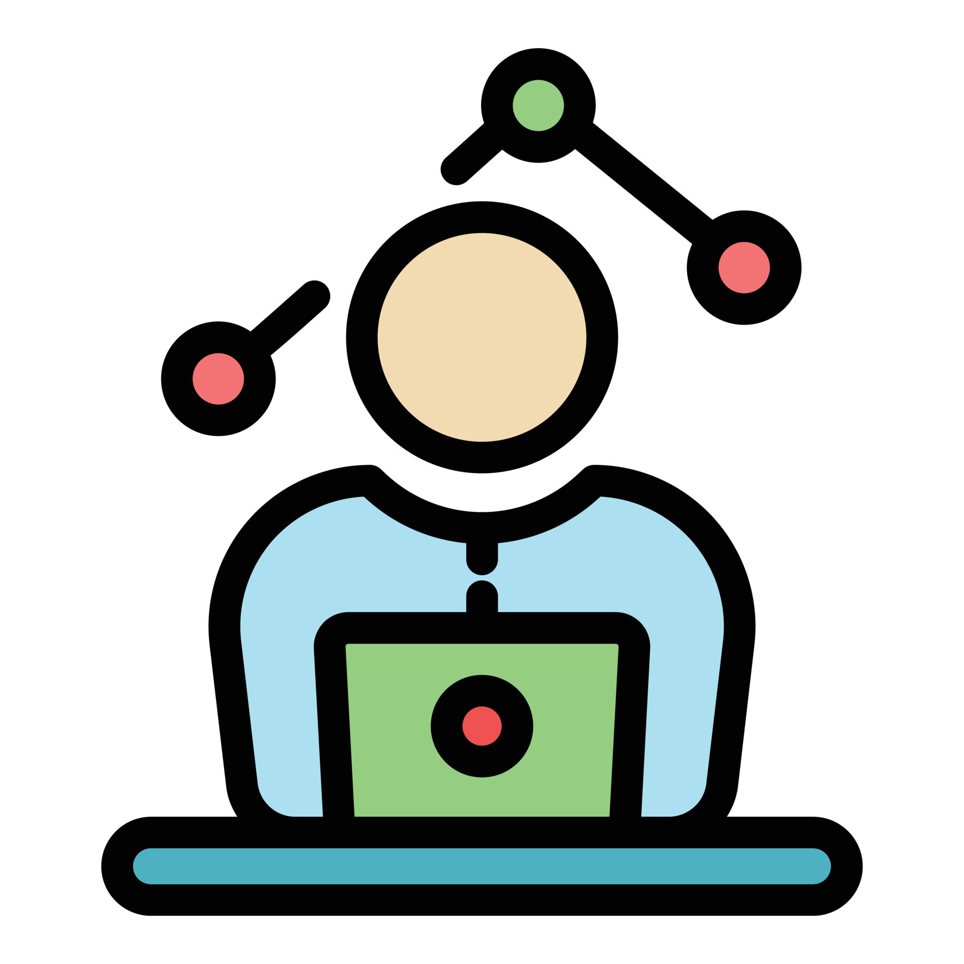 Laptop modern trader icon color outline vector 15042367 Vector Art at ...