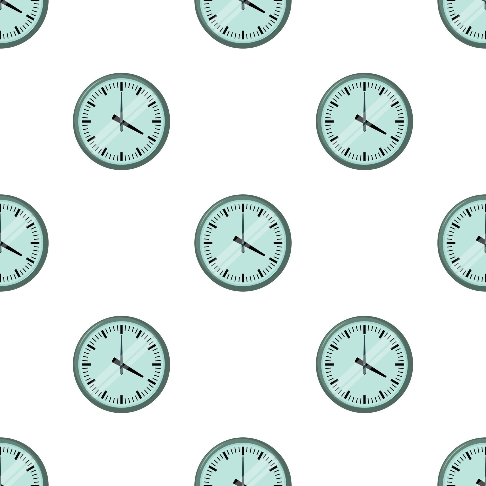Wall clock pattern seamless vector 15042812 Vector Art at Vecteezy