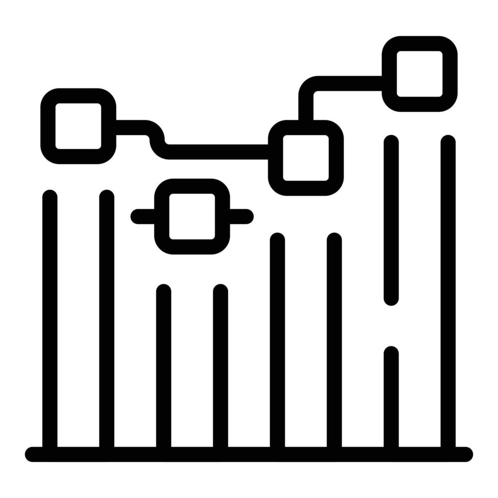 Shop sale graph icon outline vector. Online store 15042815 Vector Art ...