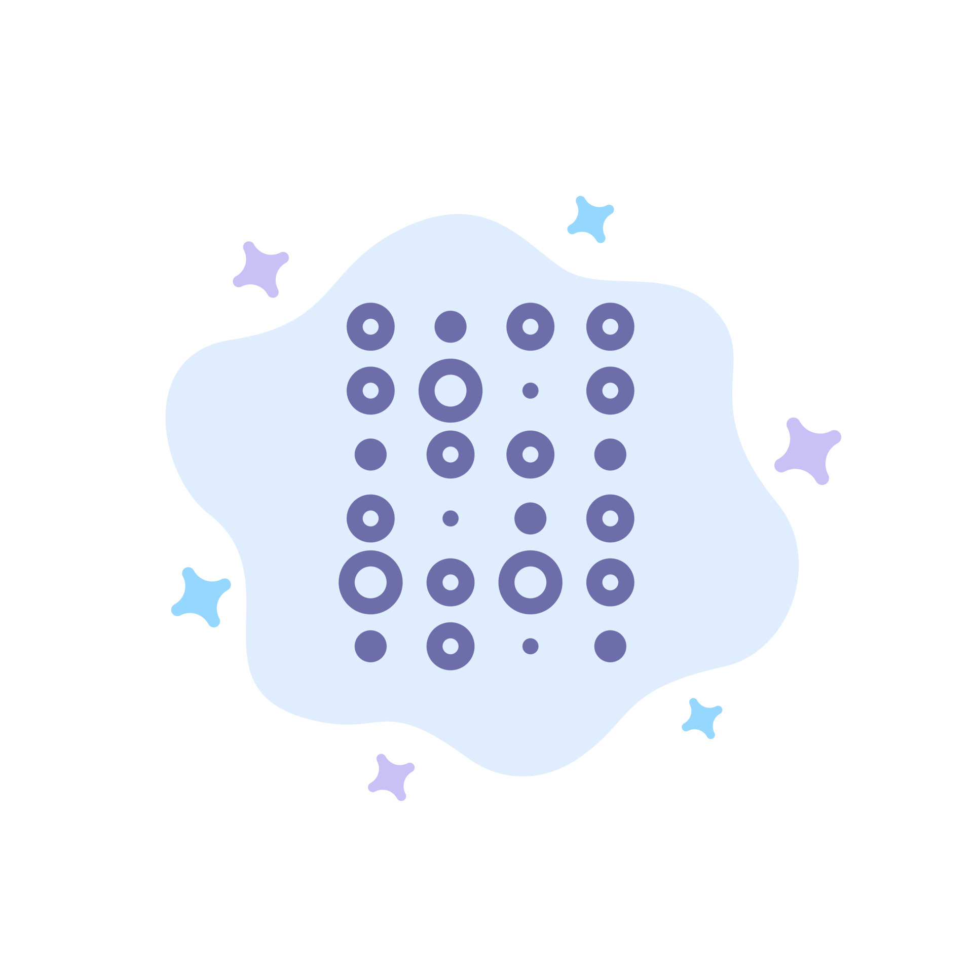 Unstructured Data Insecure Data Science Blue Icon On Abstract Cloud
