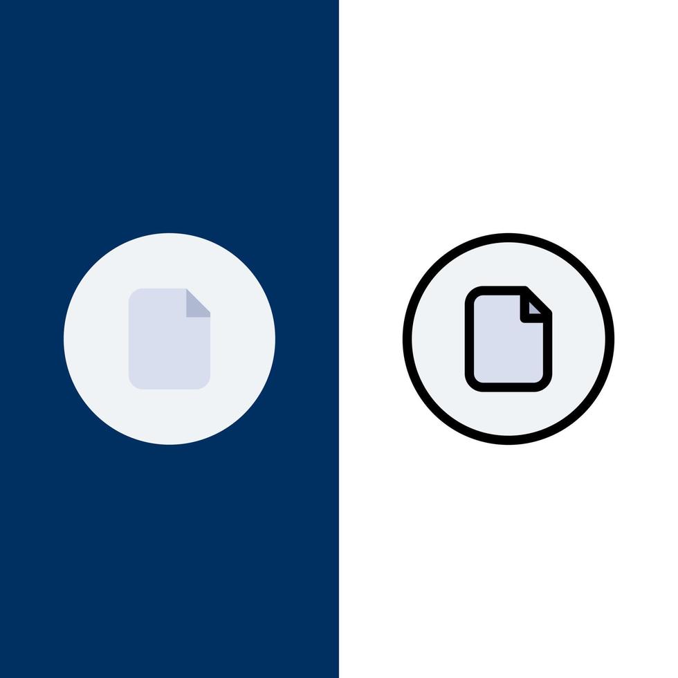 Document File Basic Ui Icons Flat And Line Filled Icon Set Vector Blue Background 15049785