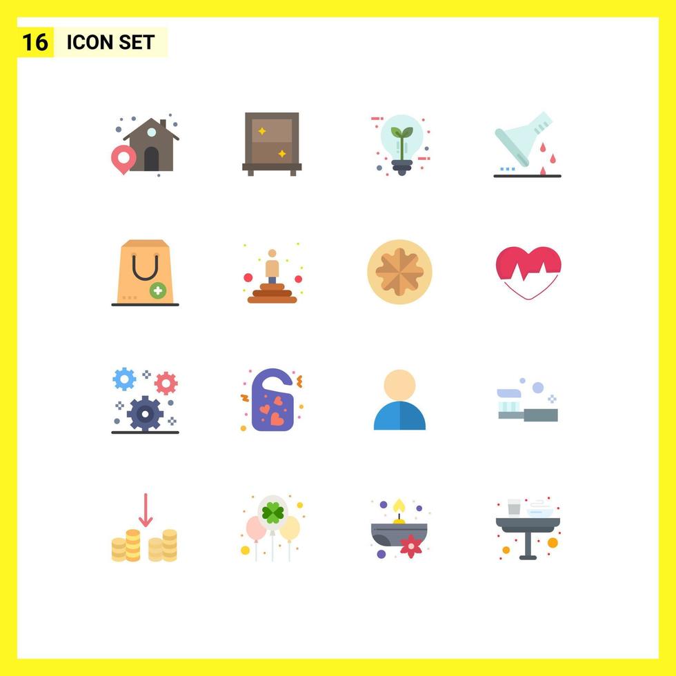 User Interface Pack Of 16 Basic Flat Colors Of Buy Test Tube Electricity Sample Flask Erlenmeyer