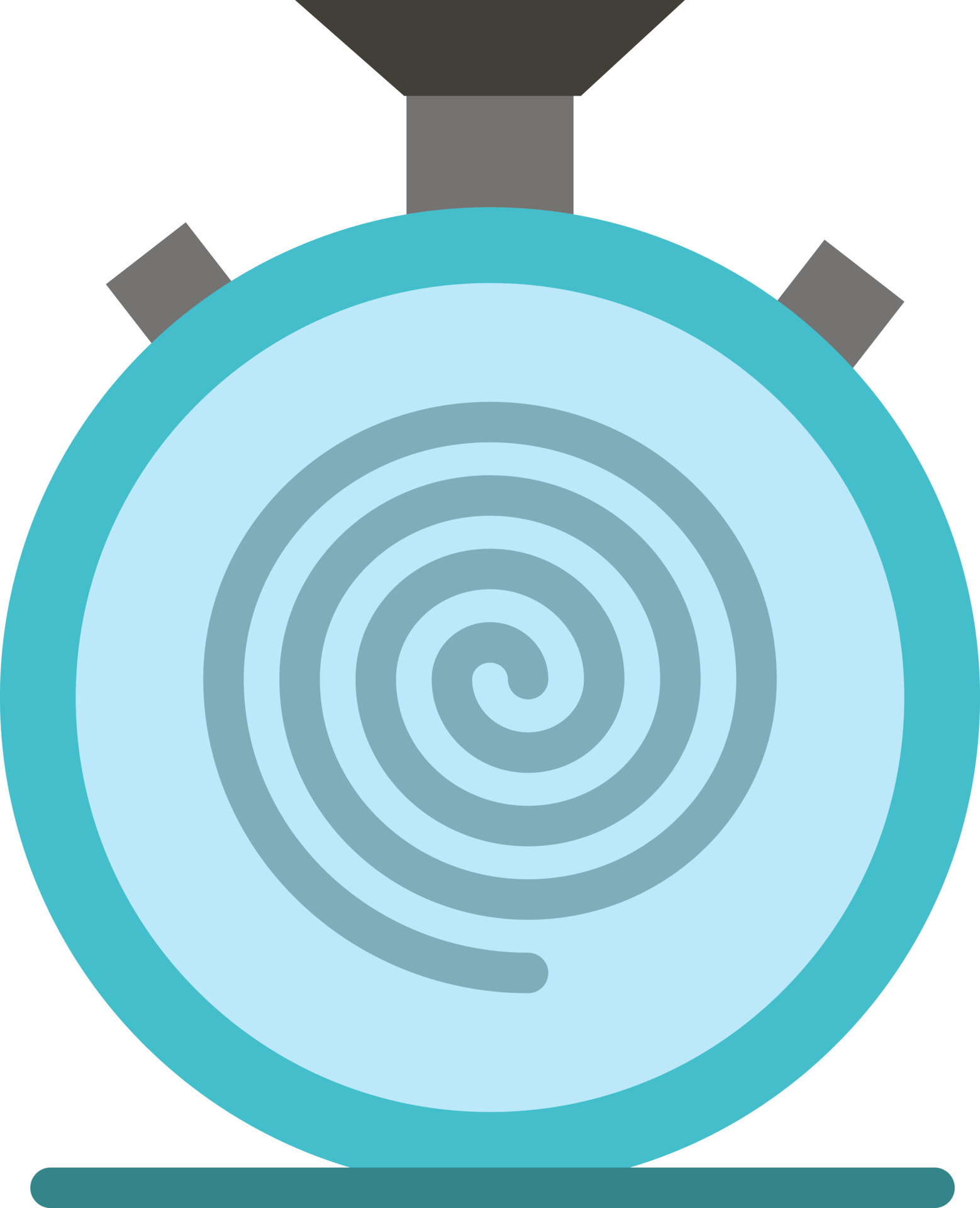 Action Cycle Flow Nonstop Slow Flat Color Icon Vector Icon Banner