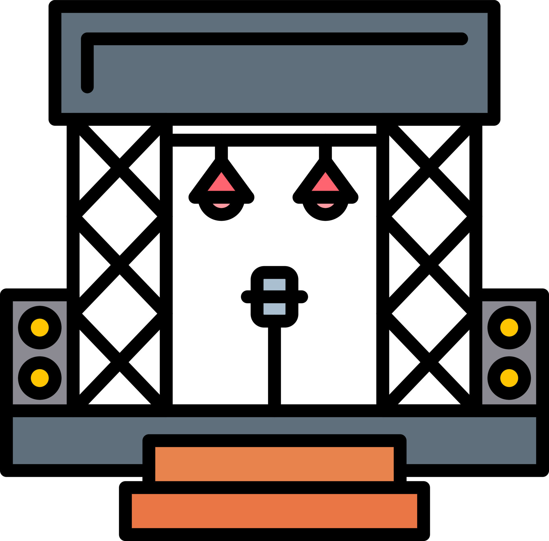 Stage Creative Icon Design 15058015 Vector Art at Vecteezy