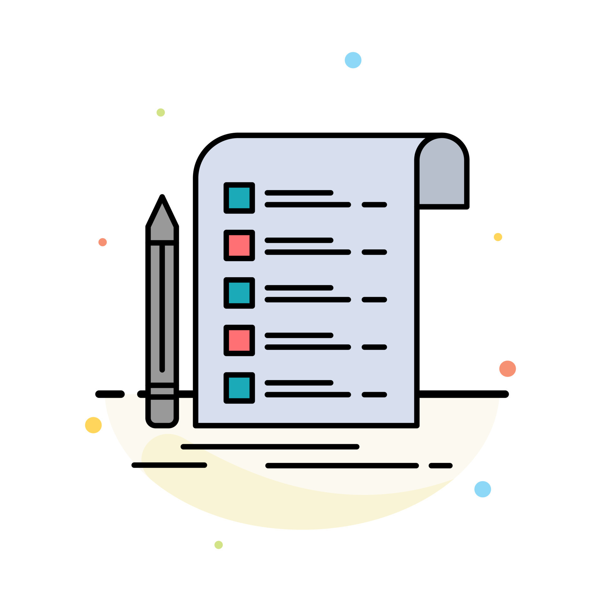 File Report Invoice Card Checklist Abstract Flat Color Icon Template ... File Report Invoice Card Checklist Abstract Flat Color Icon Template ...