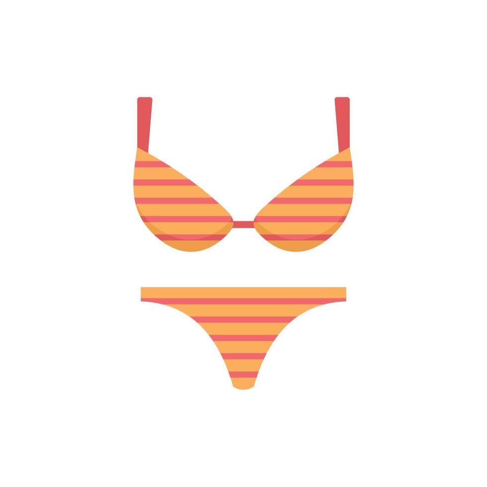Hot Girl Swimsuit Icon Flat Isolated Vector 15061173 Vector Art At Vecteezy