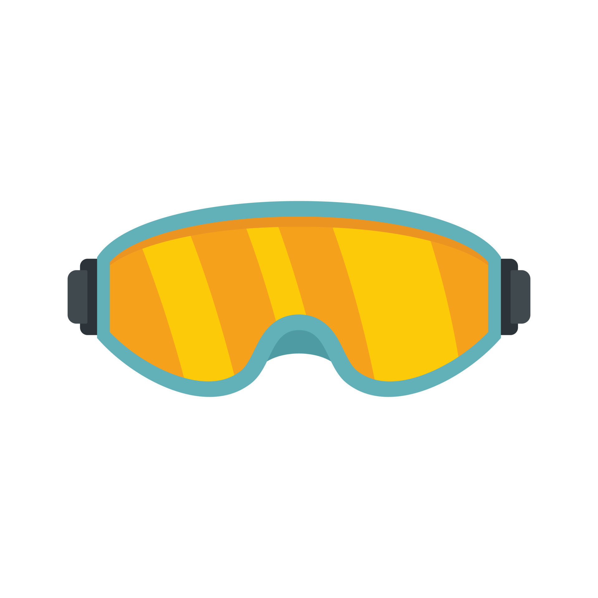 Ski glasses icon flat isolated vector 15063173 Vector Art at Vecteezy
