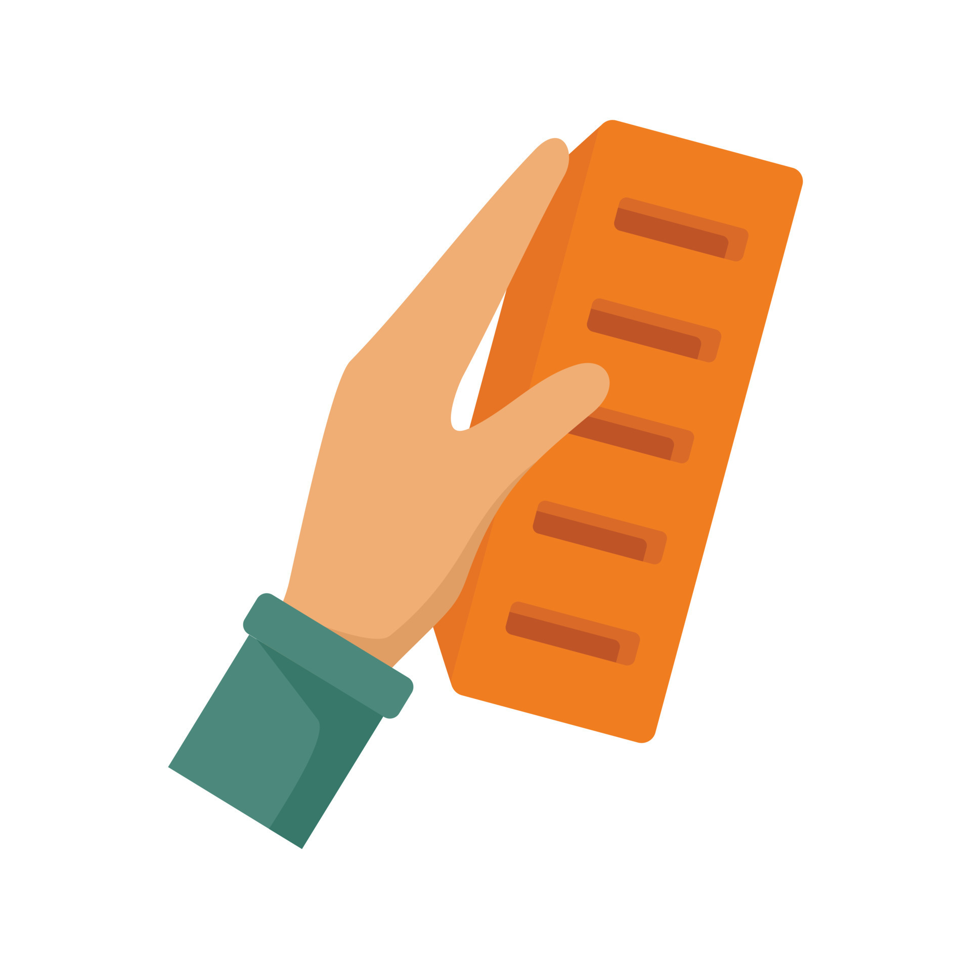 Icono De Ladrillo En La Mano Vector Aislado Plano 15063257 Vector En