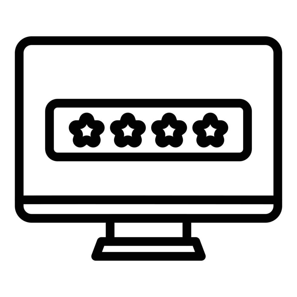 Pc Password Icon Outline Vector Account Authorization 15063305 Vector