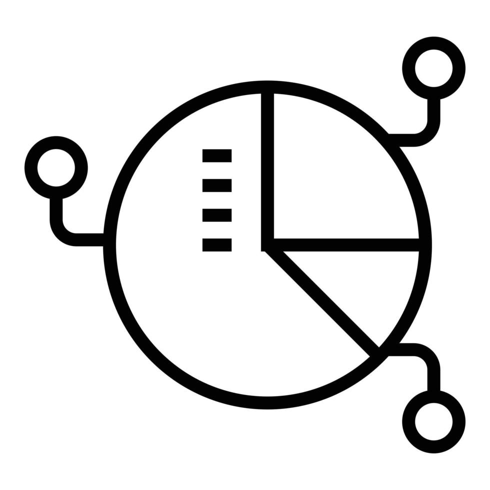 Strategy pie chart icon outline vector. Circle diagram 15063608 Vector Art at Vecteezy